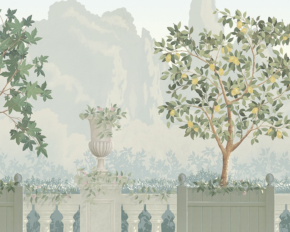 Trees and balcony - Papiers de paris design - Papiers de Paris