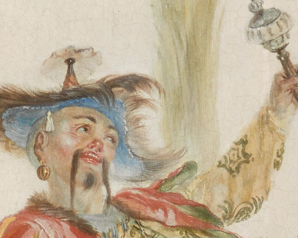 Decor of the Grande Singerie: allegory of Asia. 18th-century - Papiers ...